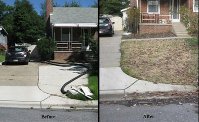 Pavement Removal, RainScapes, DEP, Montgomery County Government, MD