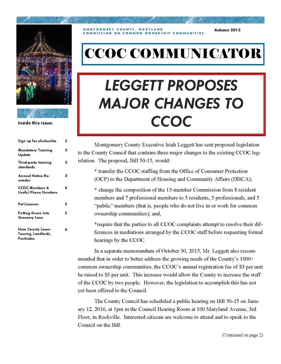 COC Newsletter
