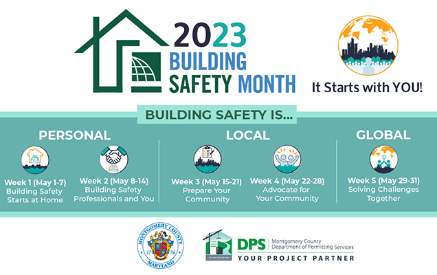 Building Safety Month 2023, DPS, Montgomery County, MD