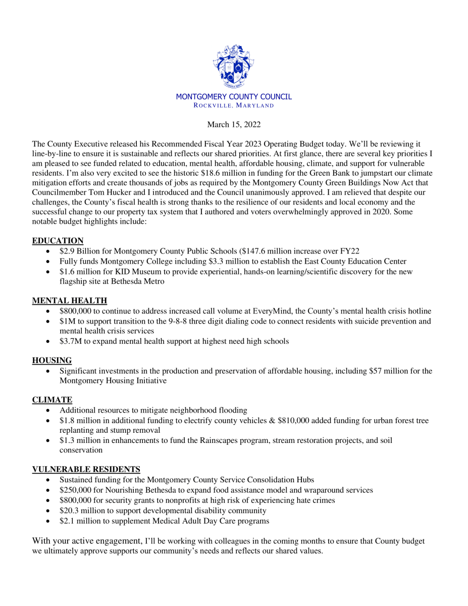 Andrew Friedson - Montgomery County Councilmember