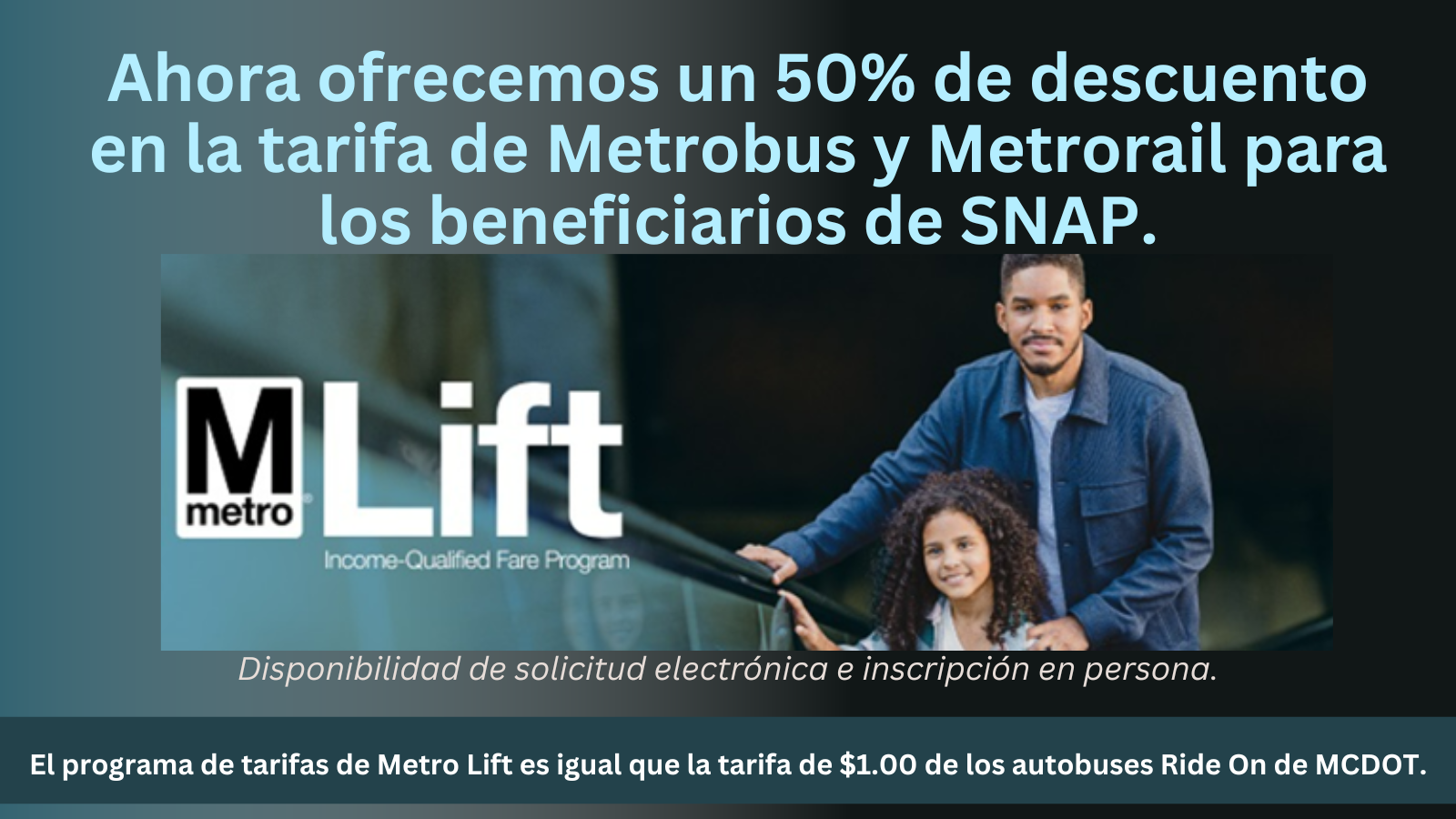 El Programa de Tarifas "Metro Lift" de WMATA que otorga descuentos ...
