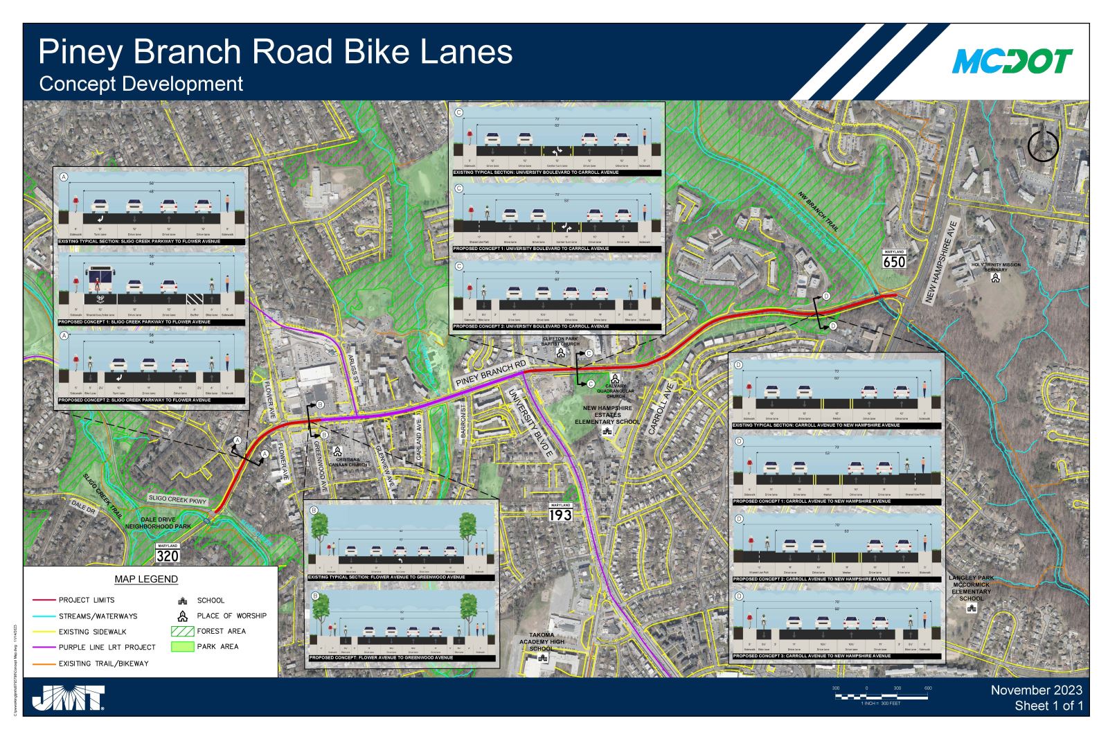 Piney Branch Road Bikeway Project