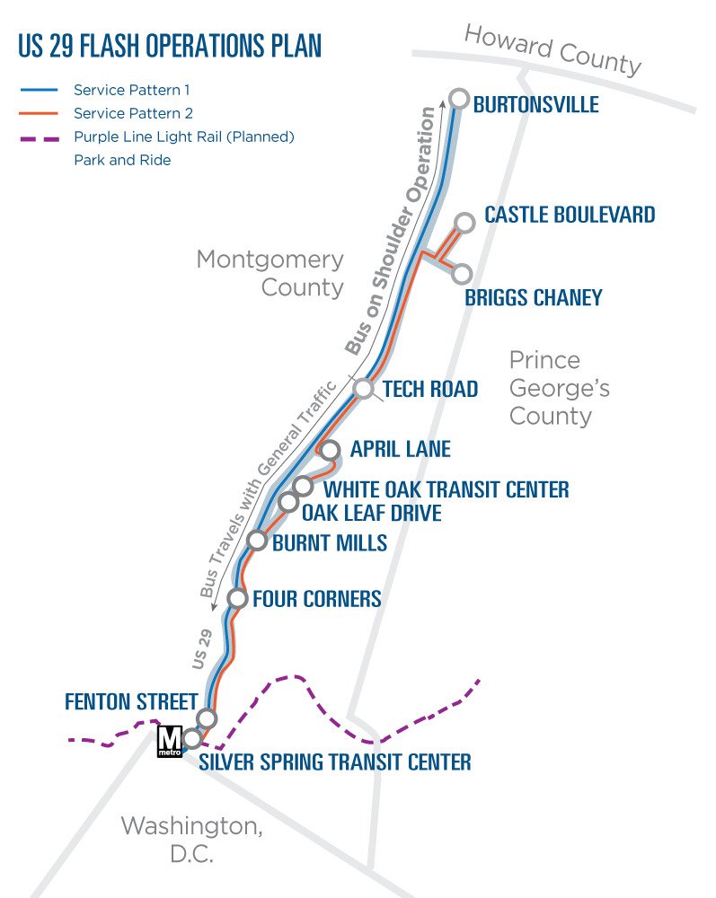 US29 BRT in Montgomery County, MD