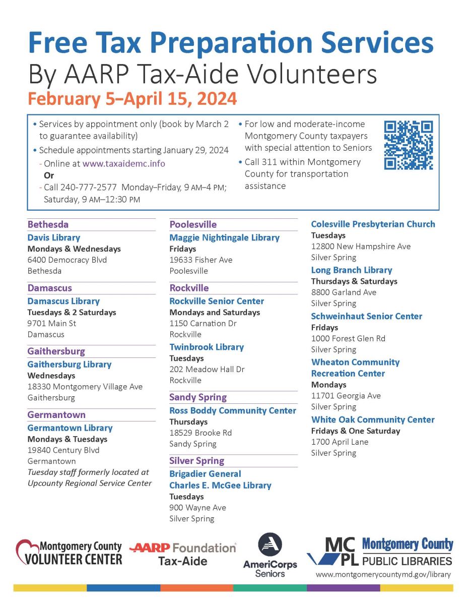 AARP RSVP Tax-Aide Program - Montgomery County Maryland Volunteer Center